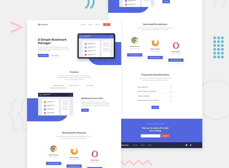 Frontend Mentor Bookmark Landing Page Bookmark Landing Page Master